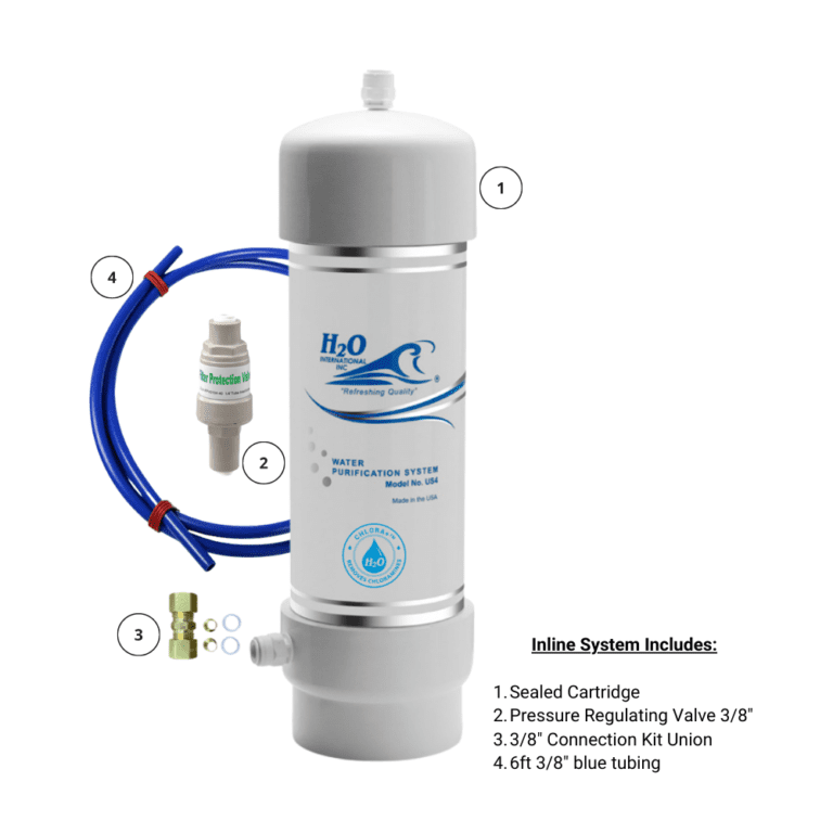 H2O International® Chlora+™ Undersink Water Filter. Replace Every 18 to ...